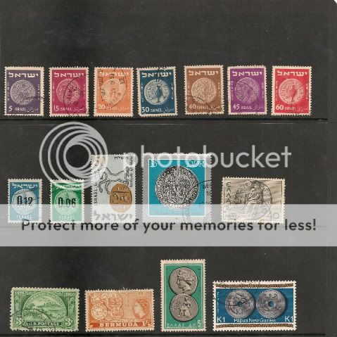 Coins on Stamps