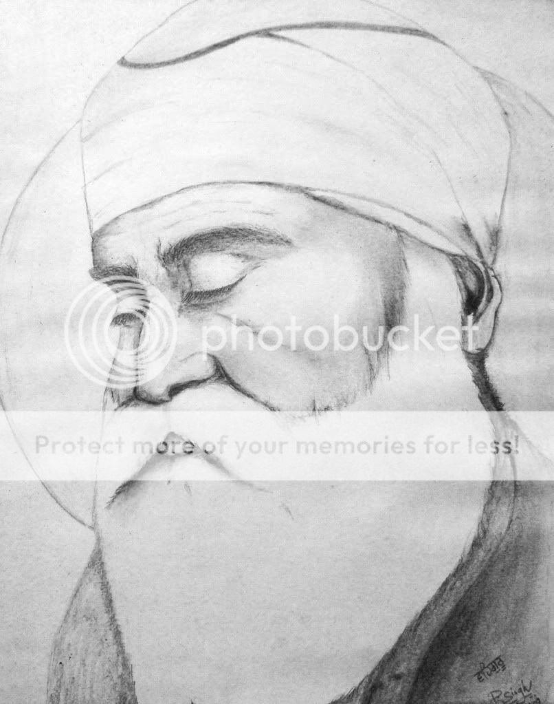 Did A Pencil Sketch Of Guru Nanak Dev Ji - WHAT'S HAPPENING? - SIKH SANGAT